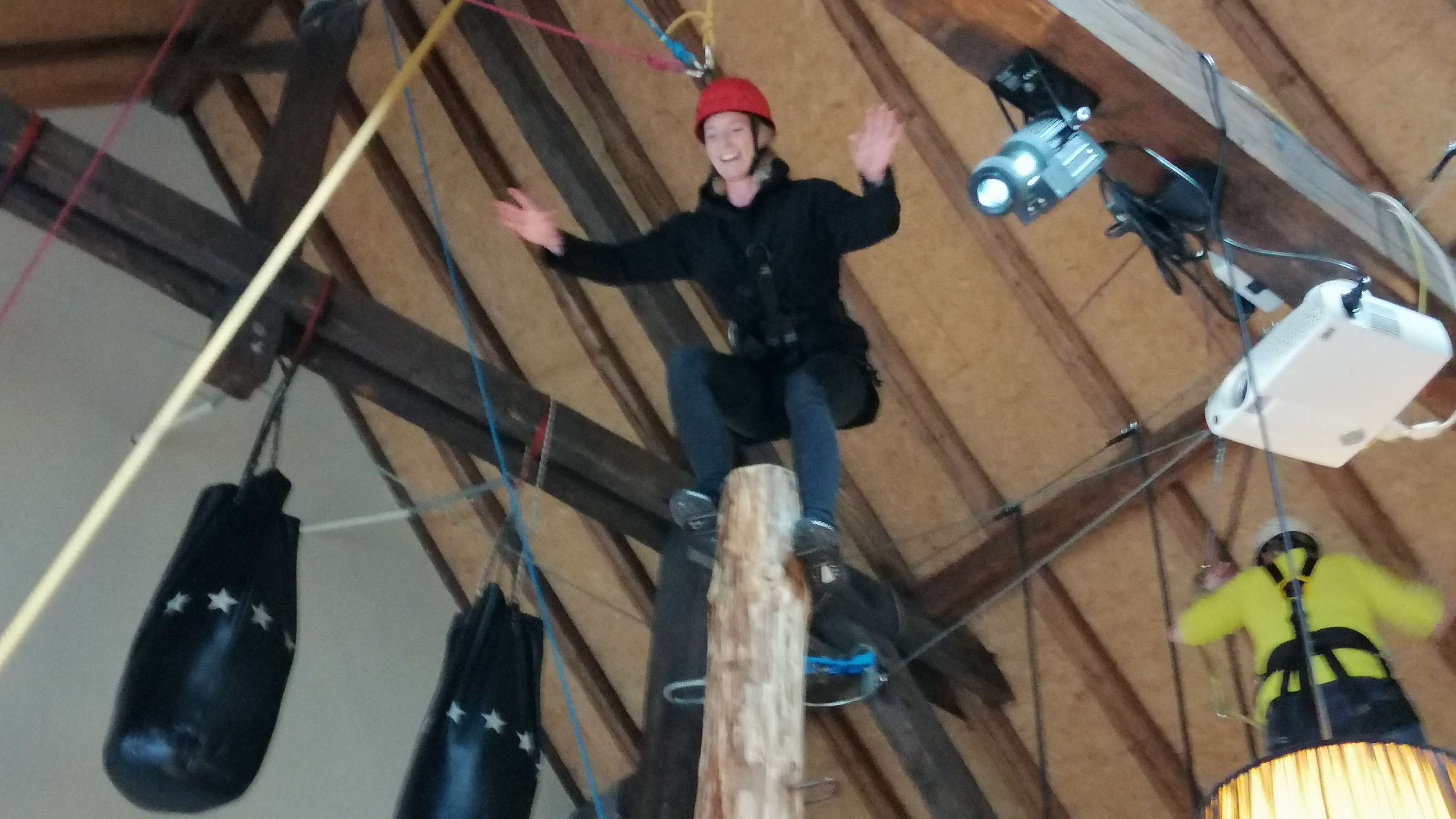 Pamper Pole im Klettergarten