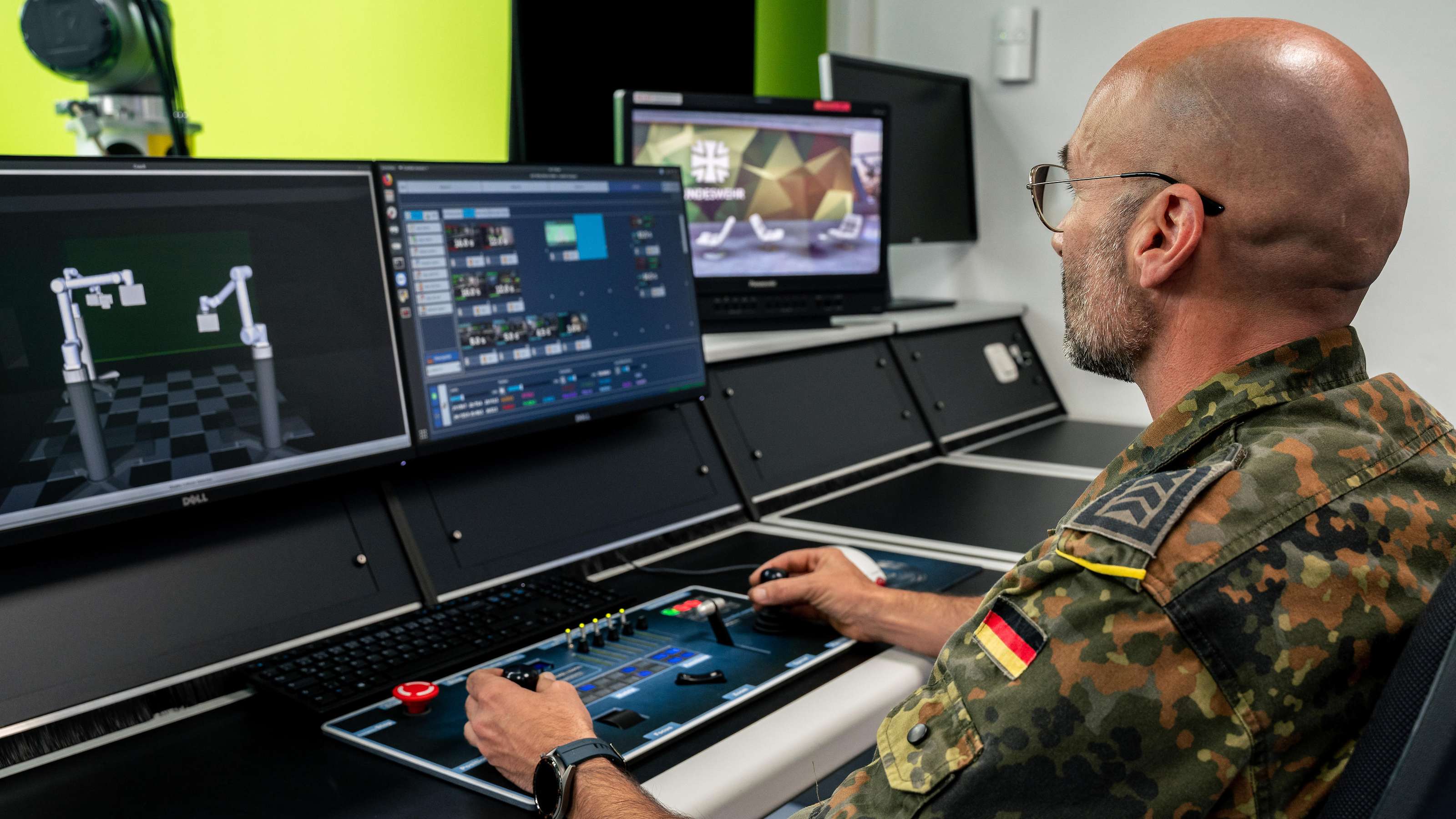 The new VR studio at the Bundeswehr Operational Communication Center