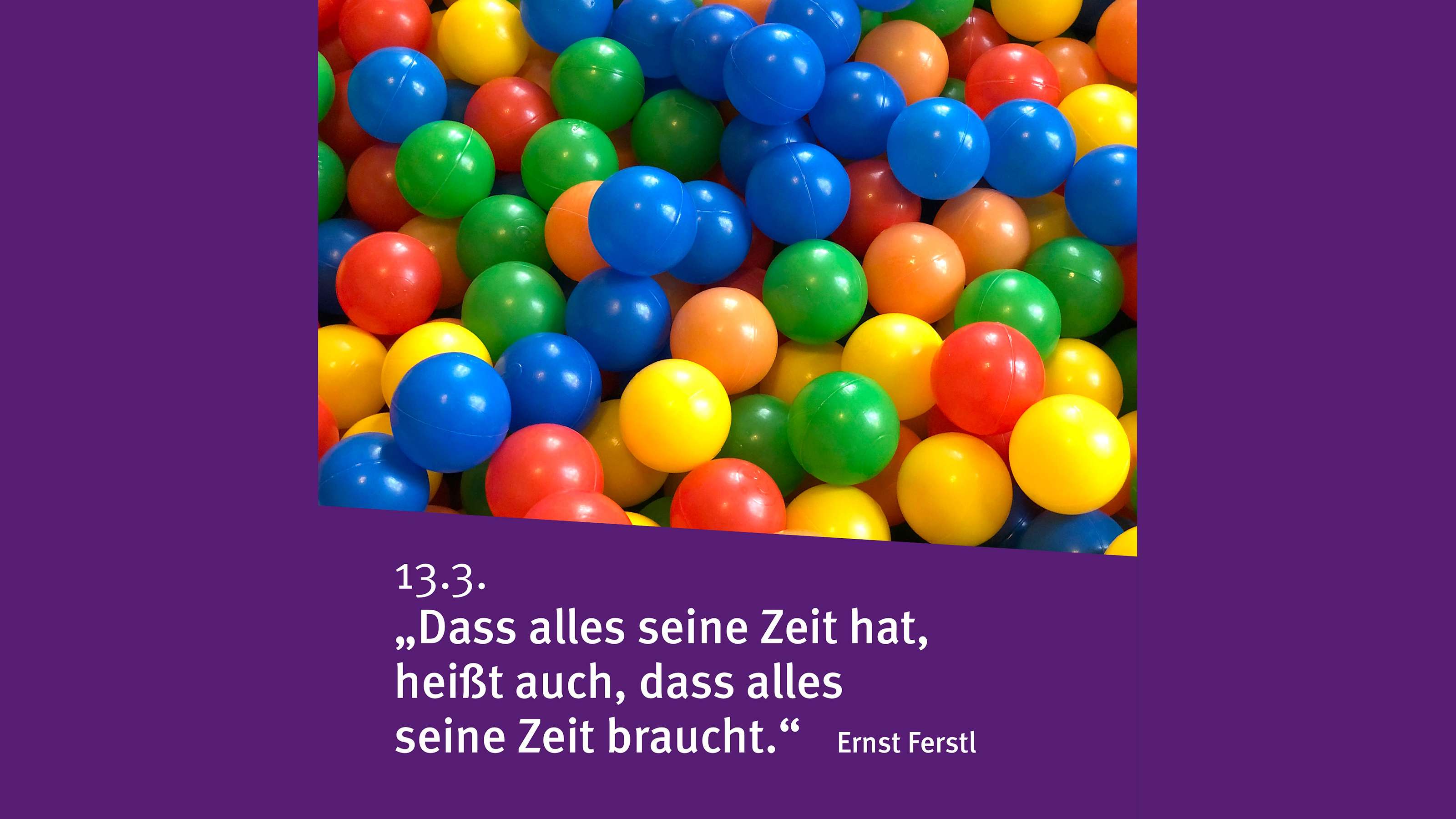 Alles hat seine Zeit