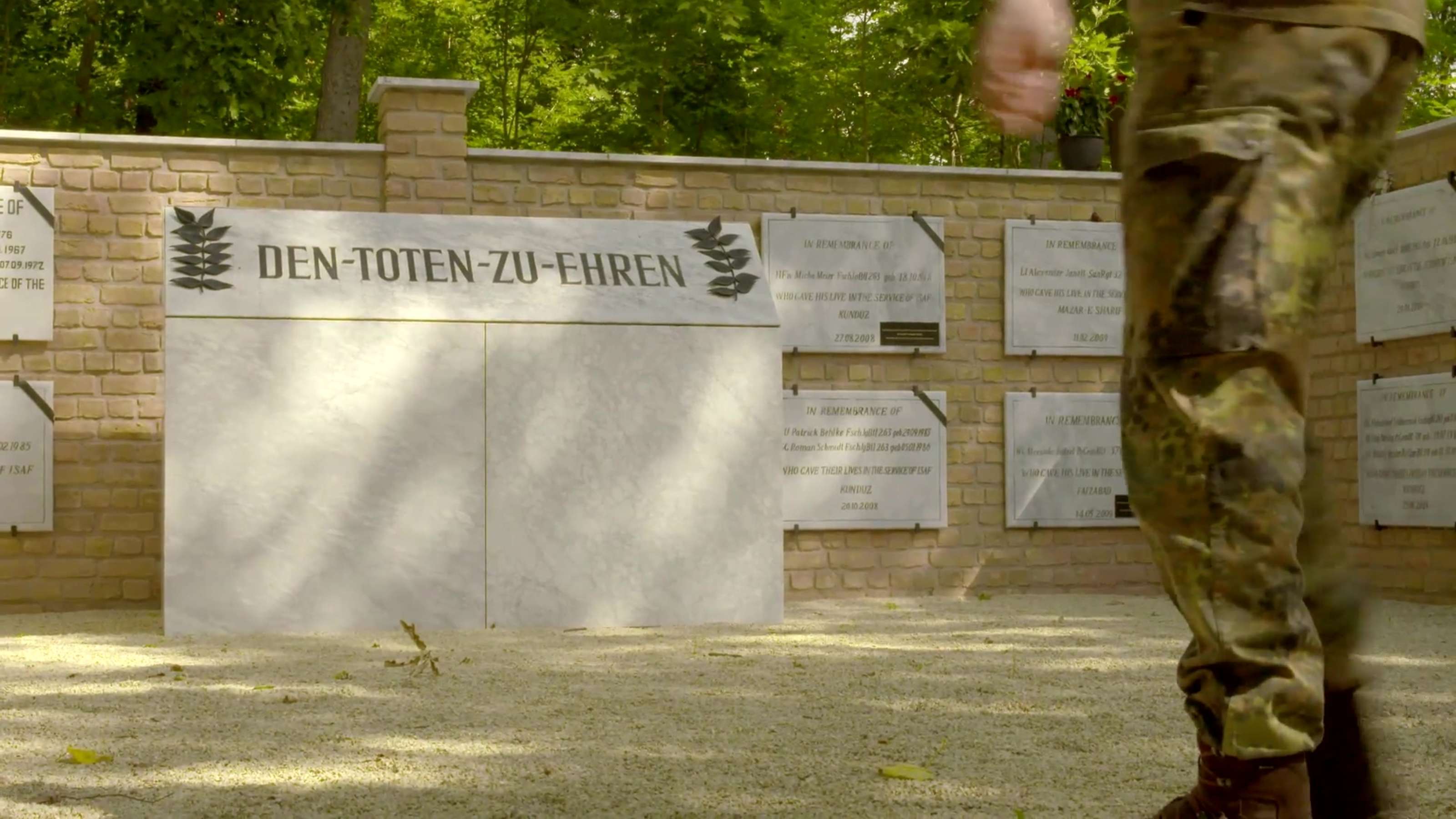 Gedenken im Wald der Erinnerung an die Toten der Bundeswehr