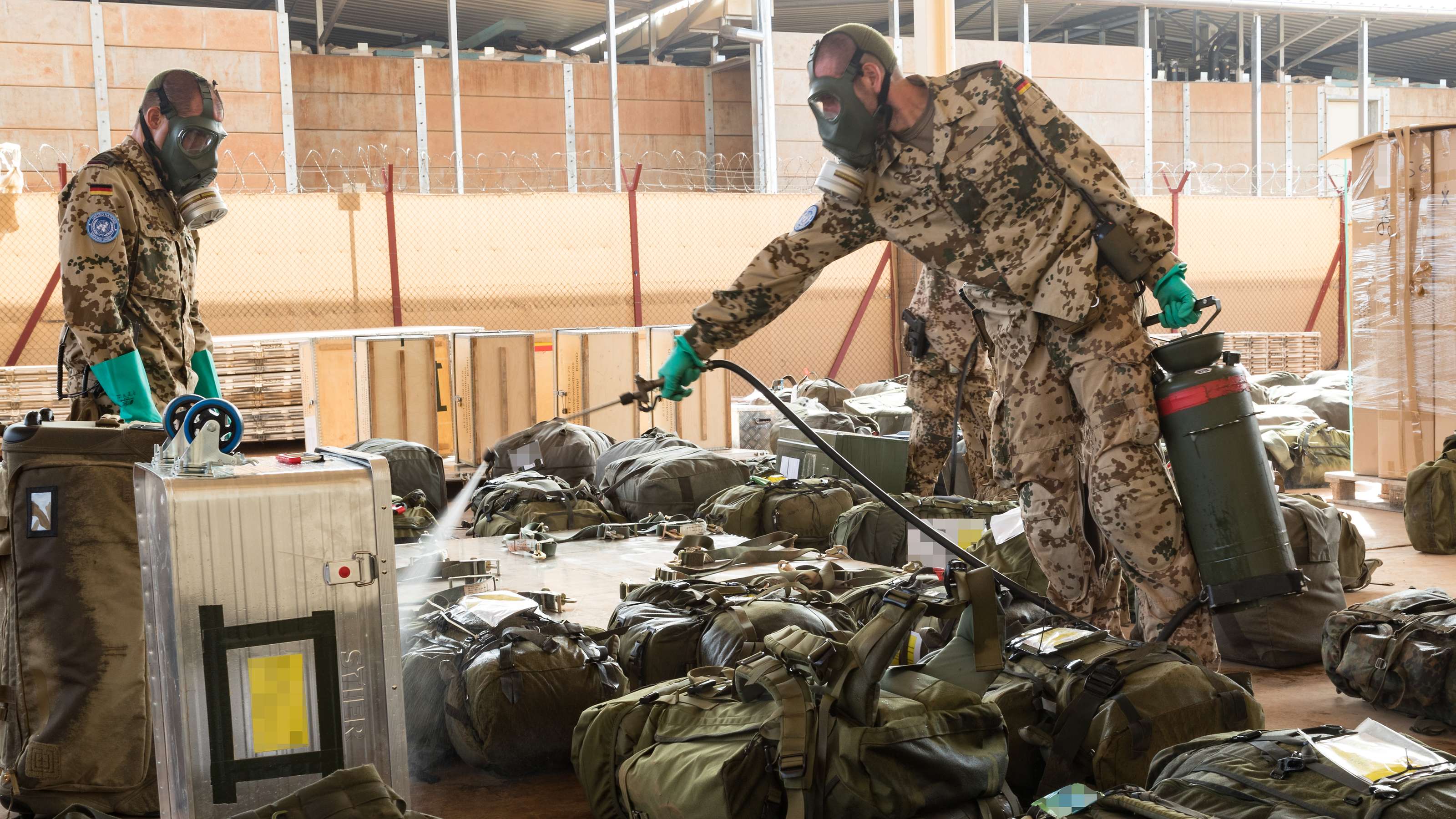 ABC-Abwehrtruppe im Camp Castor in Mali