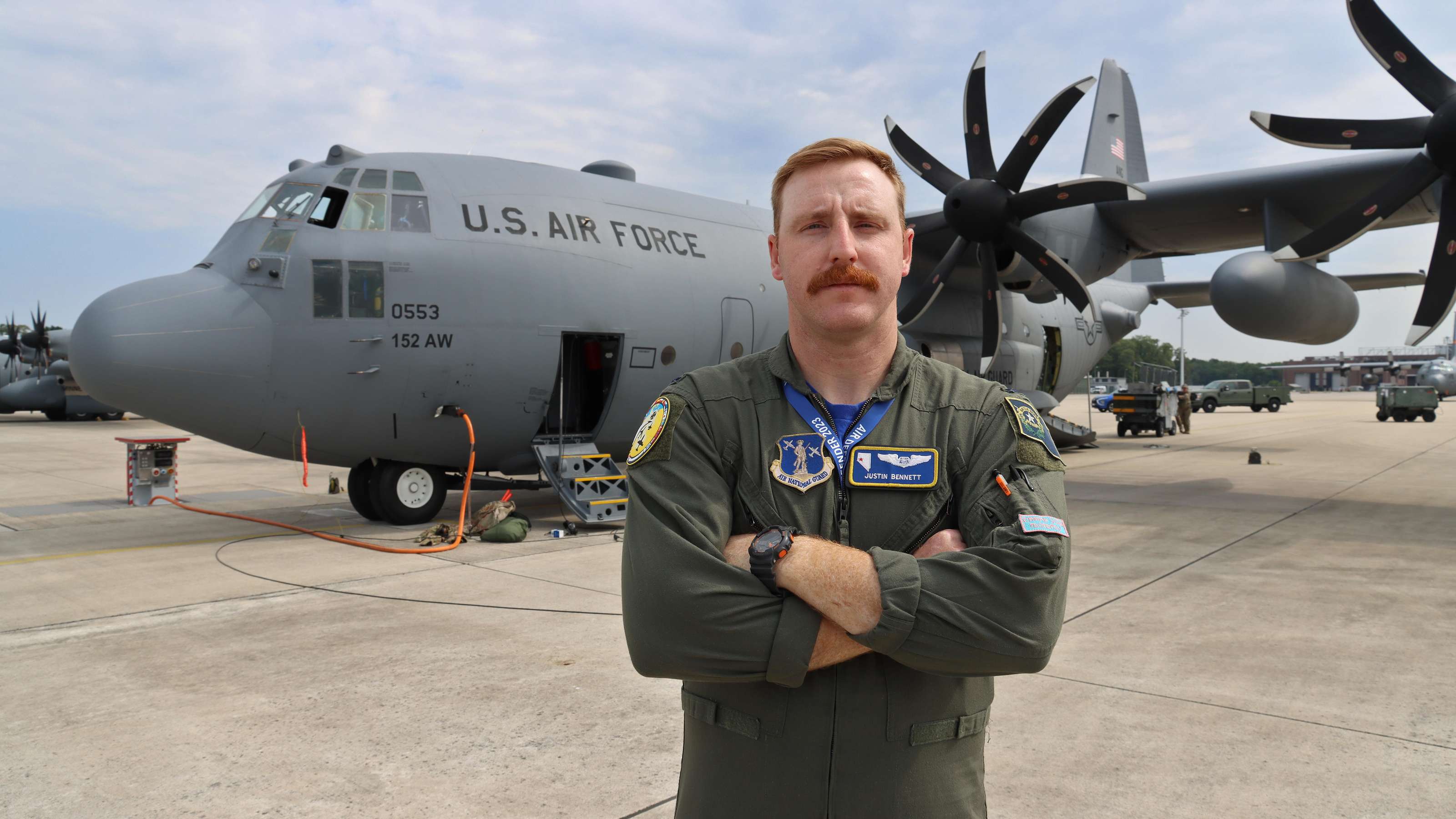 C-130 Flugnavigator First Lieutenant Justin Bennett