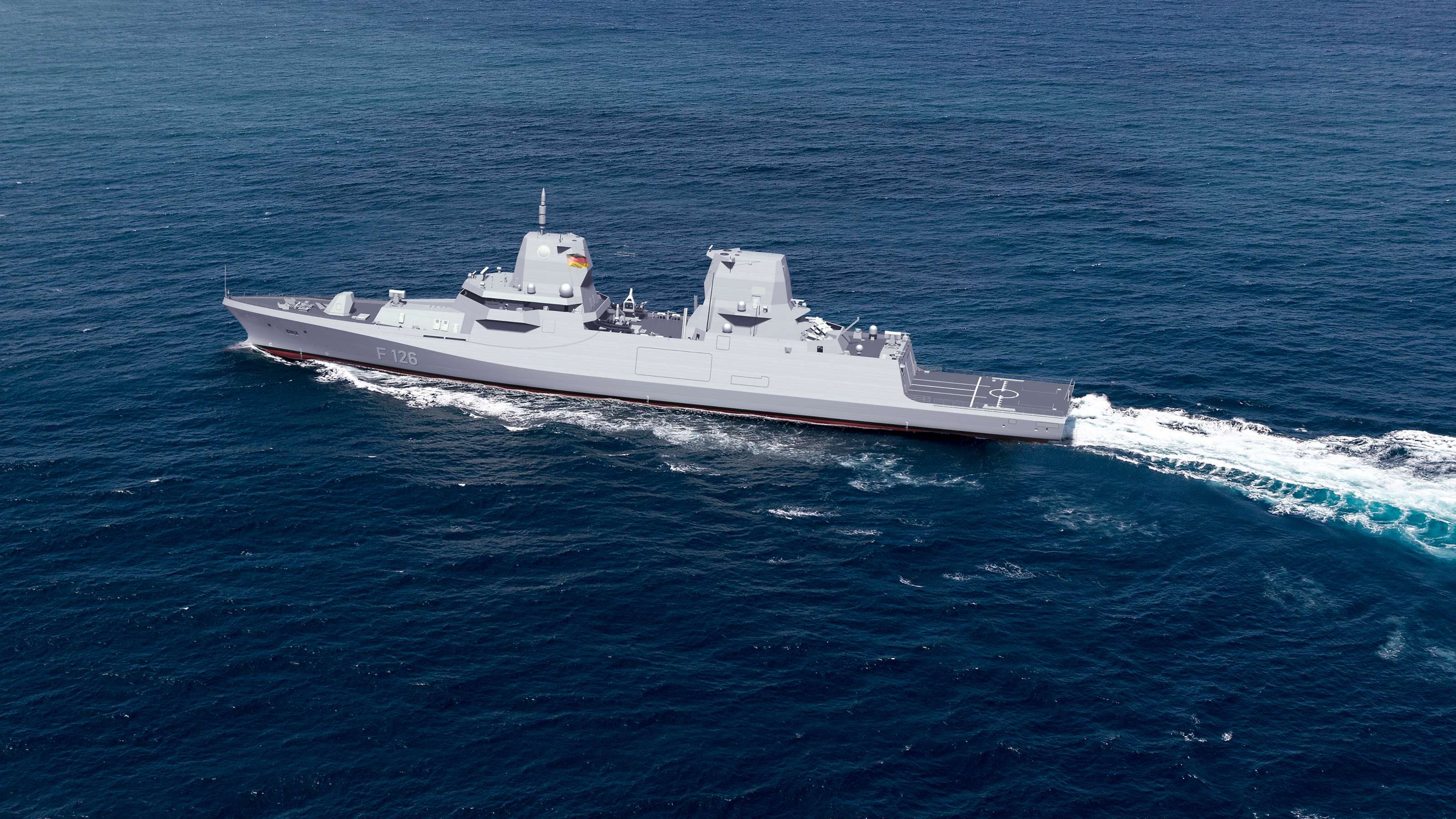 Class 126 frigate – self-sufficient power supply by means of batteries
