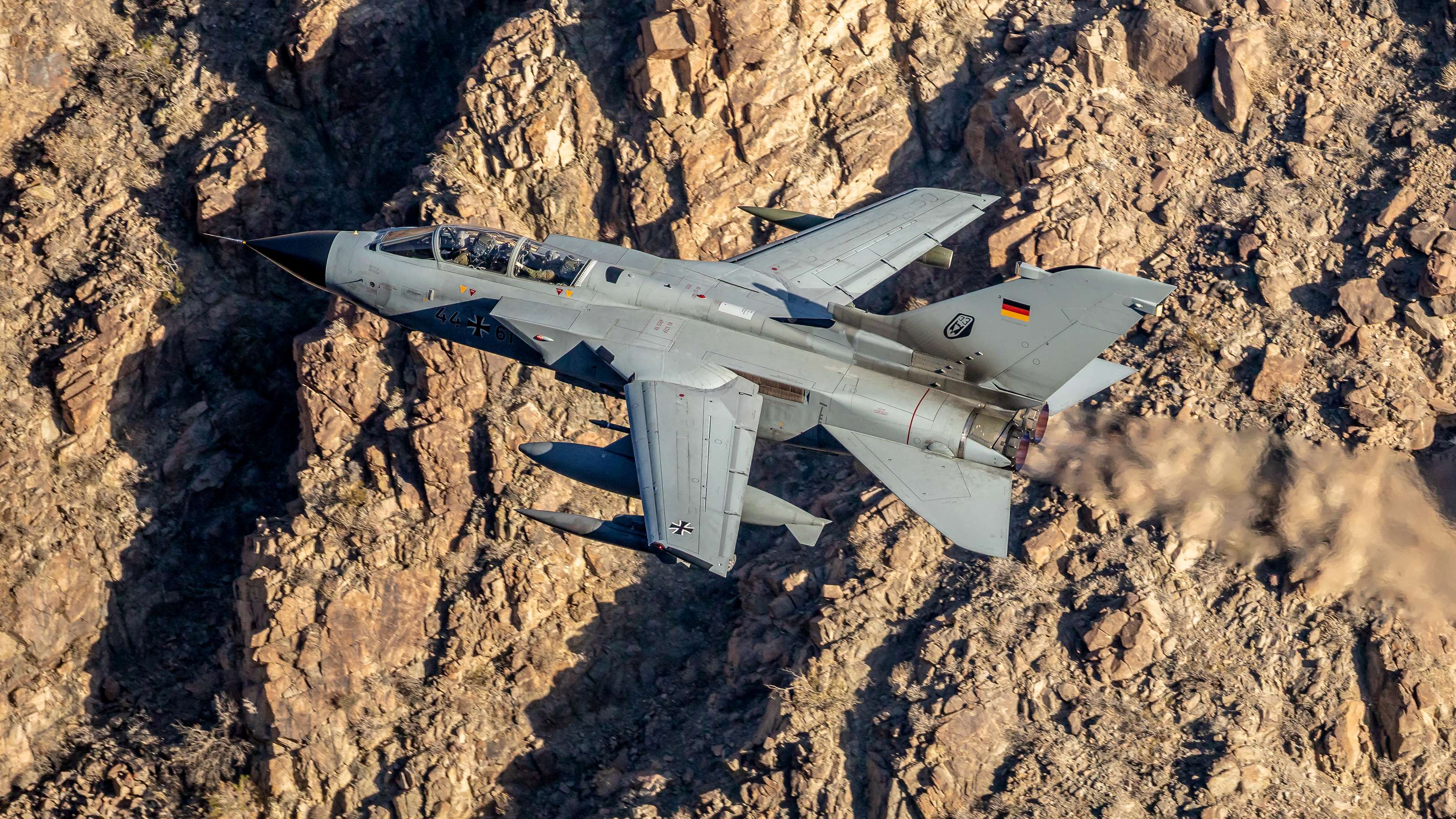 Why does the German Air Force practice low-level flight in Alaska?
